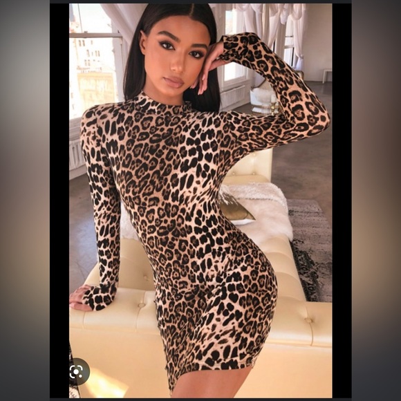 Dresses | Cheetah Print Bodycon Mini Dress | Poshmark